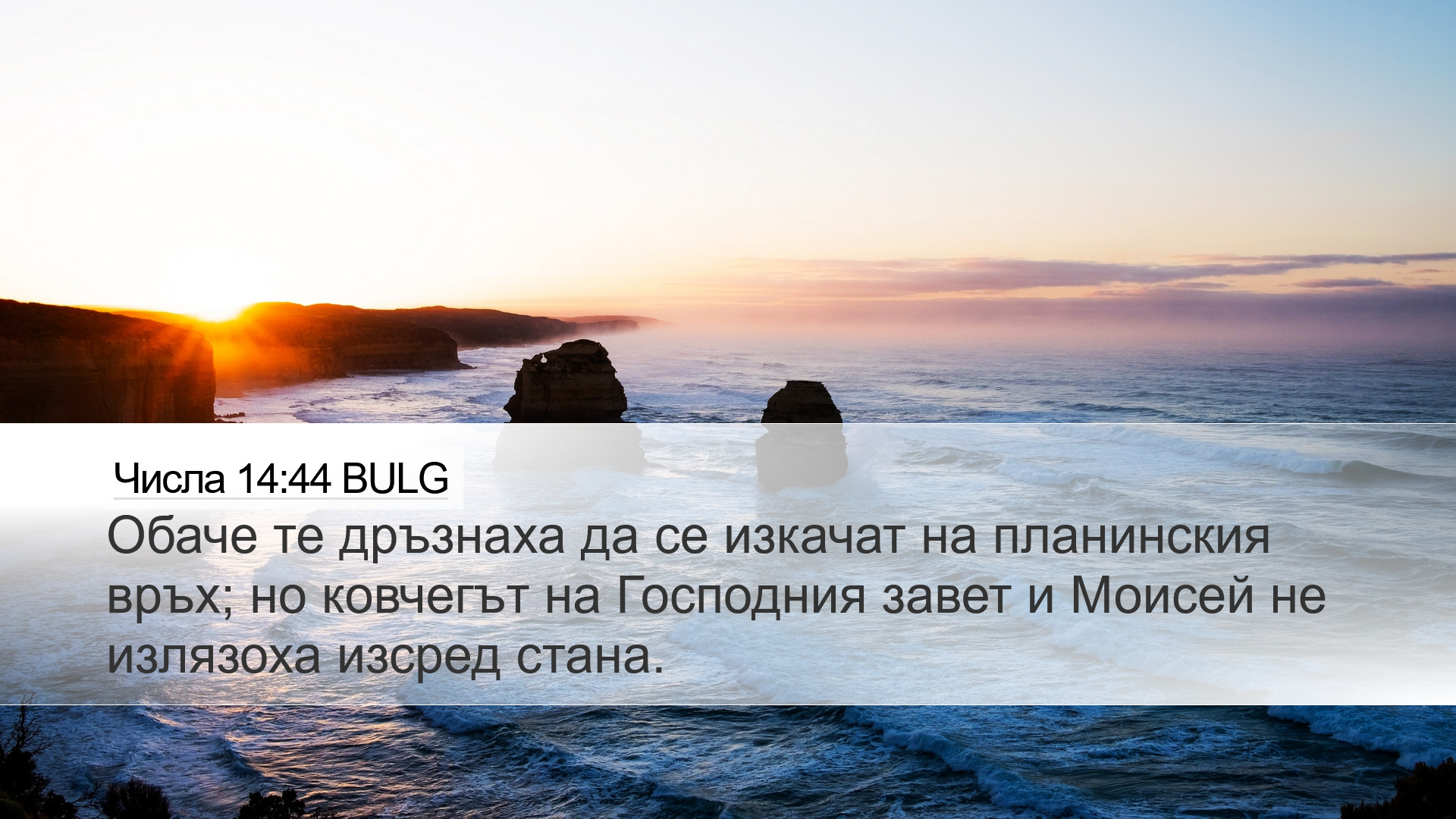 Числа 14:44 BULG Desktop Wallpaper - Обаче те дръзнаха да се