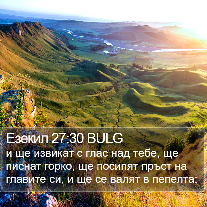Езекил 27:30 BULG - и ще извикат с глас над